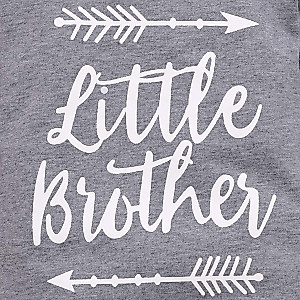 RCPATERN Newborn Baby Boy Clothes Set Little Brother Outfits Long Sleeve Romper Jumpsuit + Hat