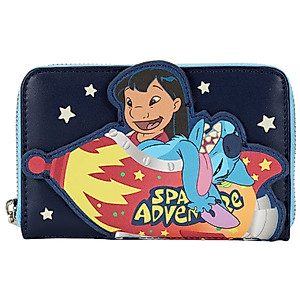 Loungefly Women's Disney Lilo and Stitch Space Adventure Zip-Around Wallet