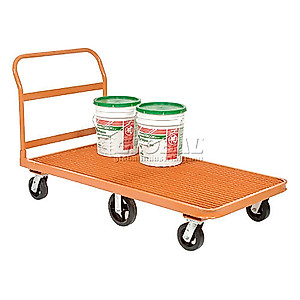 Global Industrial Depot Platform Truck, 6 Wheel, Steel Grating Deck, 60 x 30, 3200 Lb. Capacity