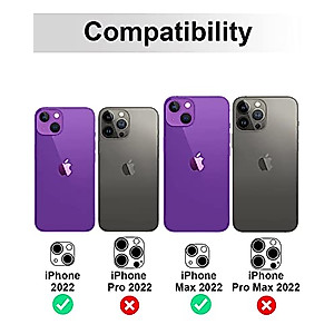 POROLIR [3 Pack Compatible for iPhone 14 Plus ＆ iPhone 14 Camera Lens Protector 9H Tempered Glass, Anti-Scratch, Ultra HD, Case Friendly Camera Covers for iPhone 14 6.1" and iPhone 14 Plus 6.7"