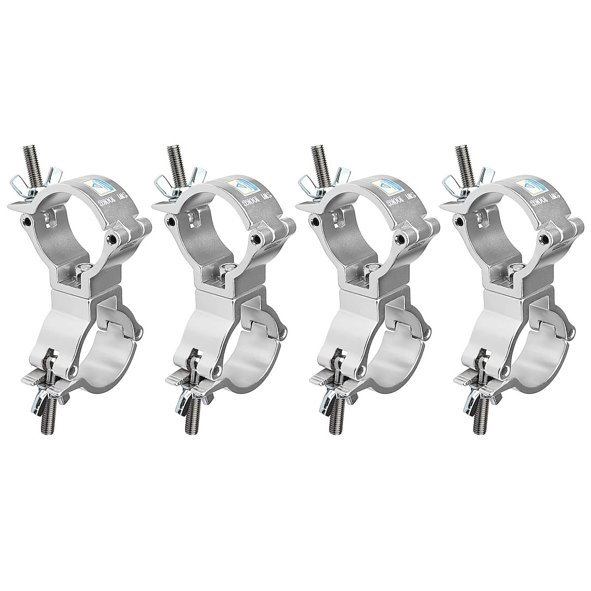 Lighting Truss Swivel Coupler DJ Light Clamps 2 Inch Aluminum Alloy Max Load 220 LBs for 1.88-2 Inch Pipe 4 Pack