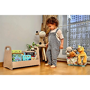 Montessori Freestanding Bookshelf | Storage Bookshelf | Easy Access Wooden Book Rack | Storage with Wooden Shelves for Your Kid's Books | Perfect Height for Kids (Medium)