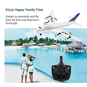 GoolRC Wltoys A150 RC Plane, Airbus B747 Model Plane, 3CH EPP 2.4G Remote Control Airplane RTF Toy for Kids and Adults