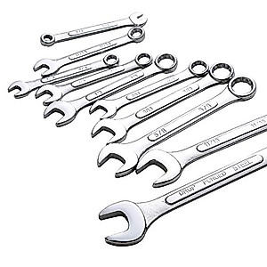 JENLEY Hand Tools Wrenches Standard 12 Point SAE Combination Set 10-Piece
