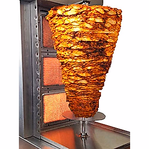 Commercial Automatic Shawarma Machine-Trompo Tacos Pastor-3 Burner Spinning Vertical Broiler Propane Grill