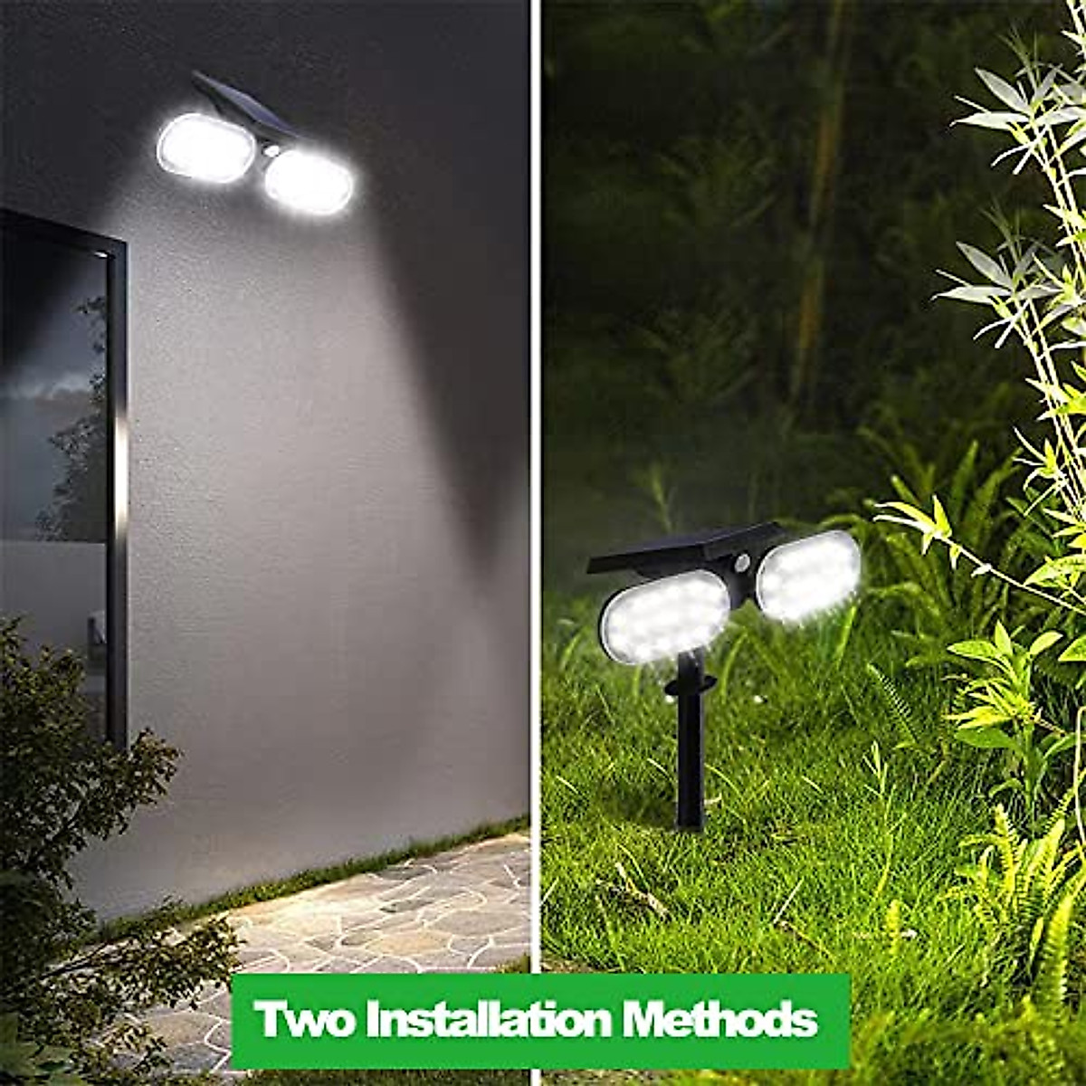 Egreat Solar Motion Sensor Lights Outdoor, Dusk to Dawn Floodlight,Wireless IP65 Waterproof Security Lights, Solar Powered Landscape Spotlights for Pathway Yard Patio Garage (2)