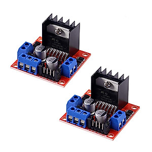 AOICRIE 4PCS L298N Motor Drive Controller Board Module Dual H Bridge DC Stepper for Arduino