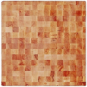 John Boos Block BB01 Classic Reversible Maple Wood End Grain Chopping Block, 24 Inches x 24 Inches x 6 Inches