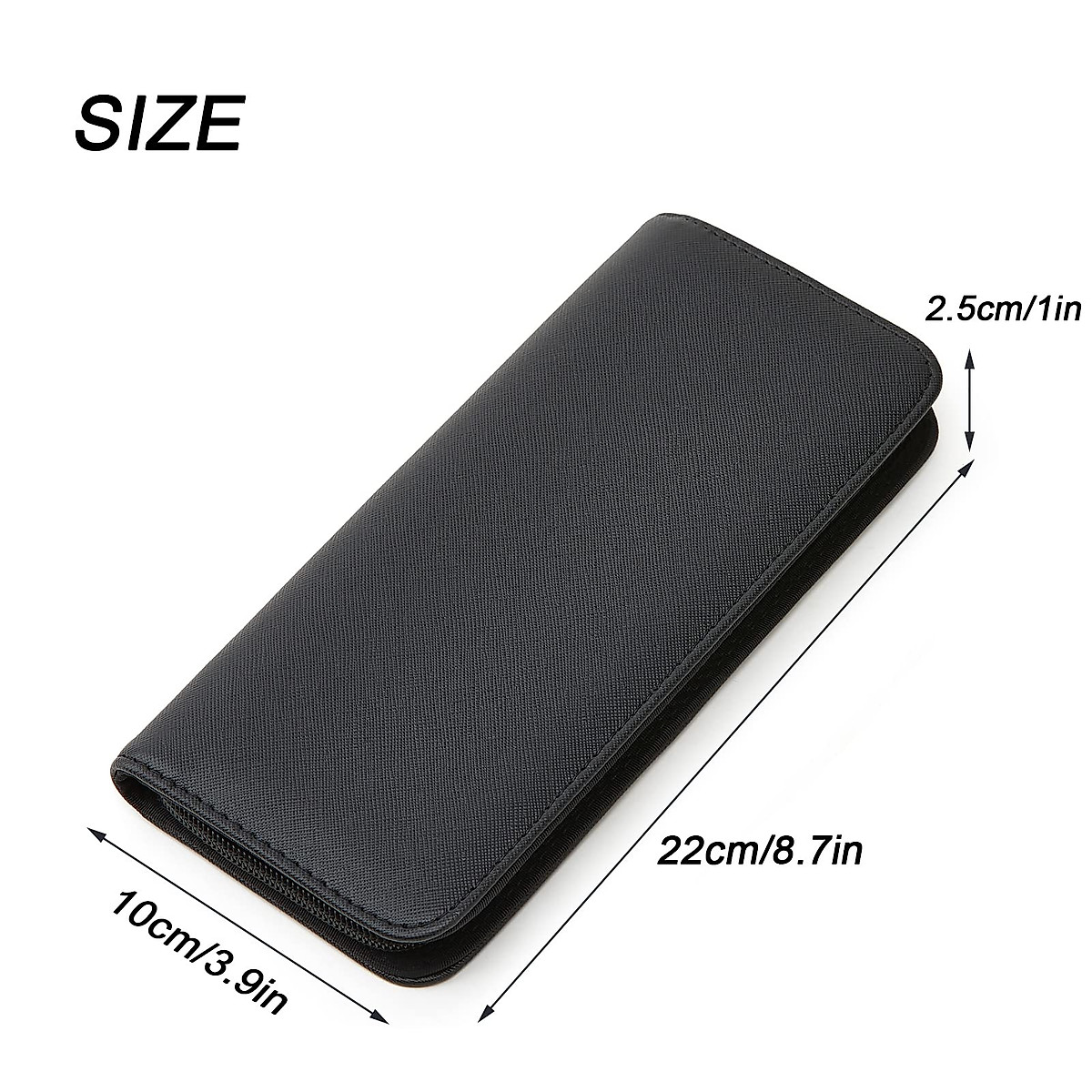 LAKE of FIRE Scissors Case with Zippers and Leather Cover for Convenient Storage and Protection (Black+Gray)