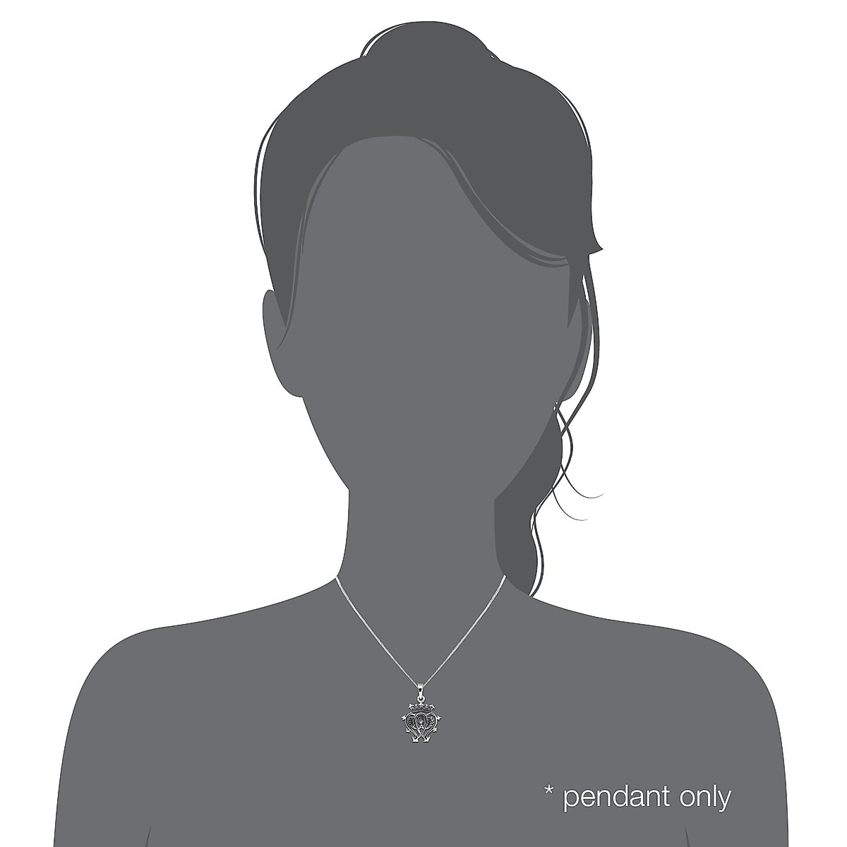 WithLoveSilver Solid Sterling Silver 925 Classic Scottish Style Luckenbooth and Thistle Pendant