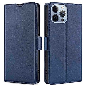 CYR-Guard Phone Cover Wallet Folio Case for Oppo REALME 7 PRO, Premium PU Leather Slim Fit Cover for REALME 7 PRO, Easy Use, Blue
