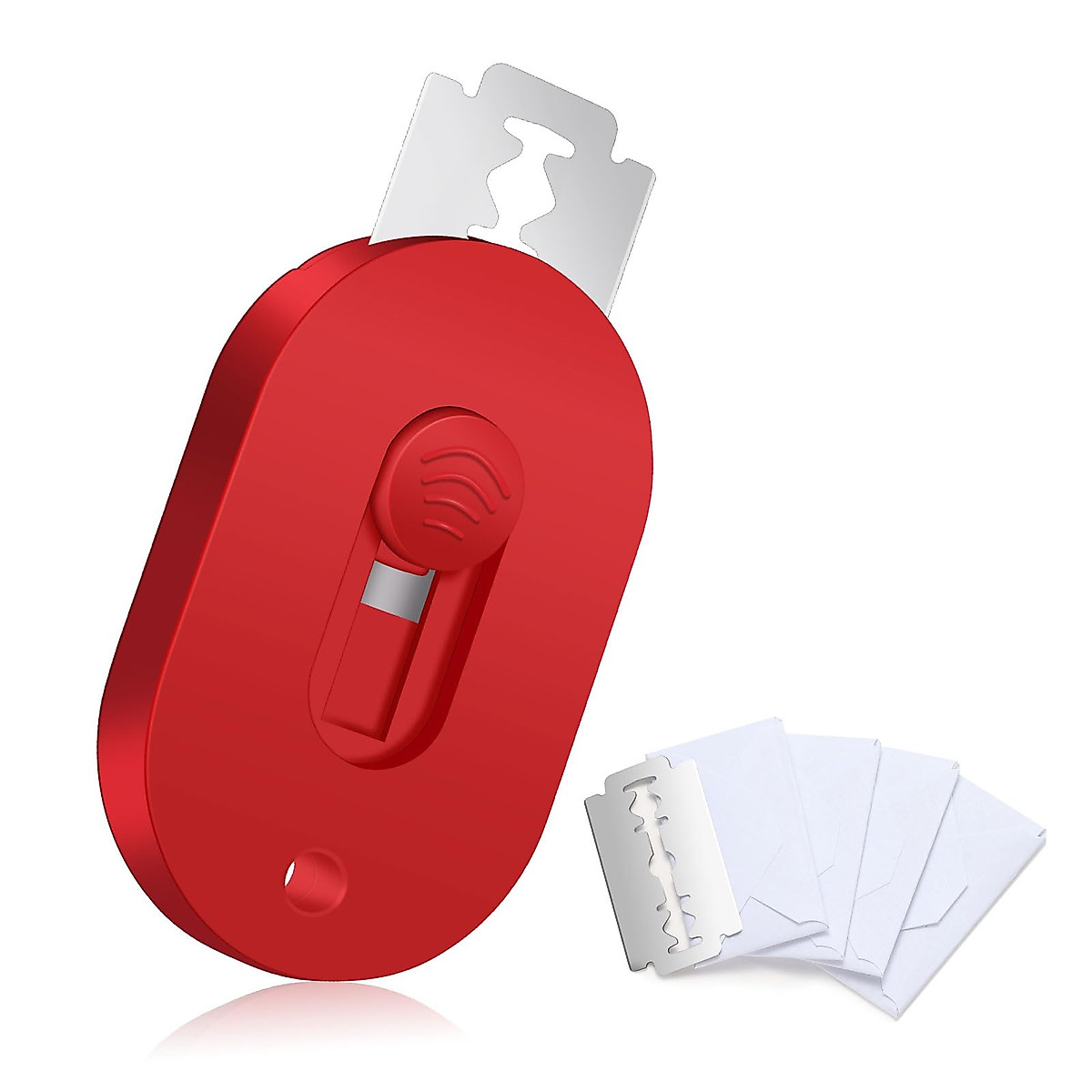 Giying6 Magnetic Bread Lame Dough Scoring Tool,Premium Sourdough Starter Kit,Integrated Push-pull Handle,for Professional Sourdough Baking & Bread Making Tools,contain 5 Razor Blades (Red)