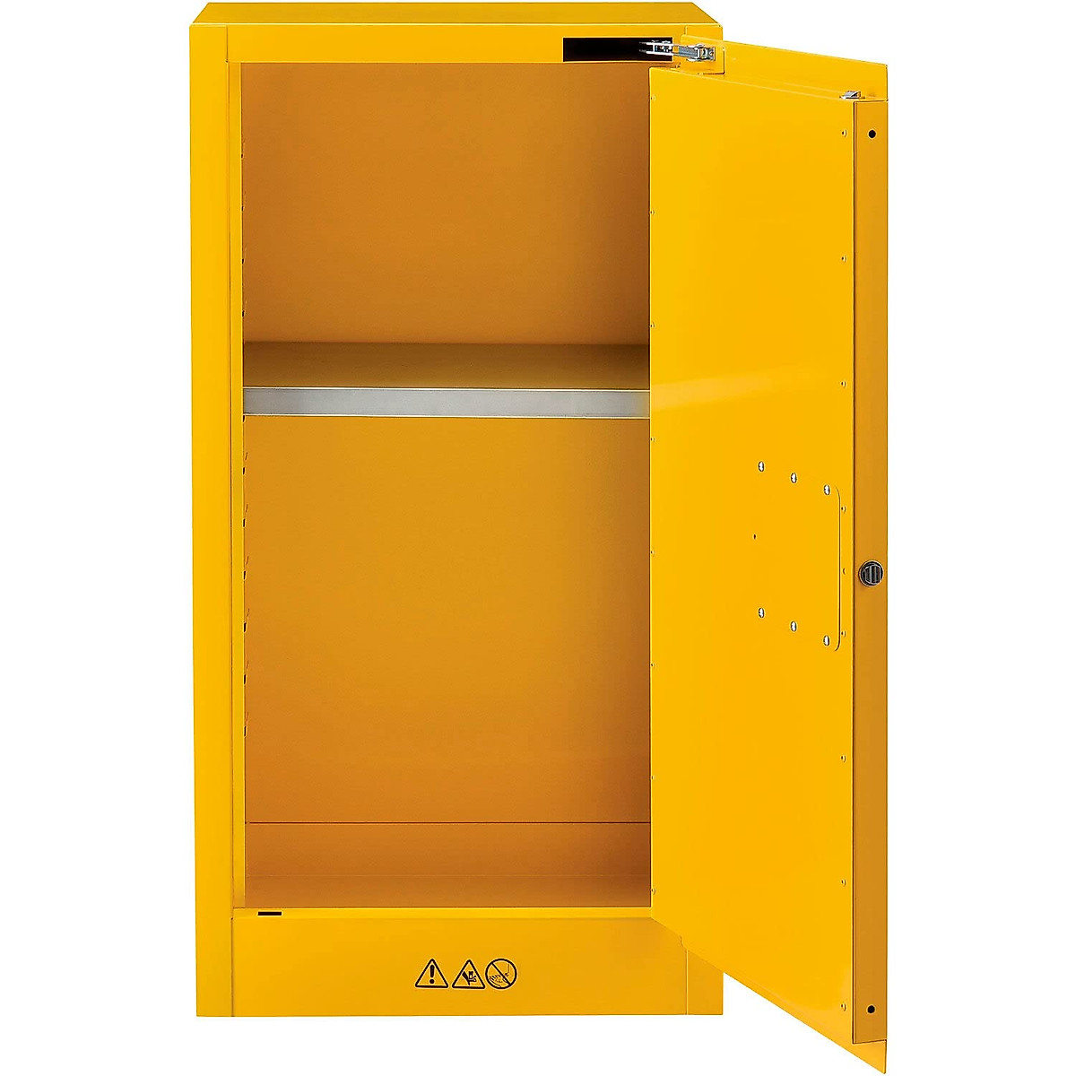 Global Industrial Flammable Cabinet, Self Close Single Door, 16 Gallon, 23"Wx18"Dx44"H