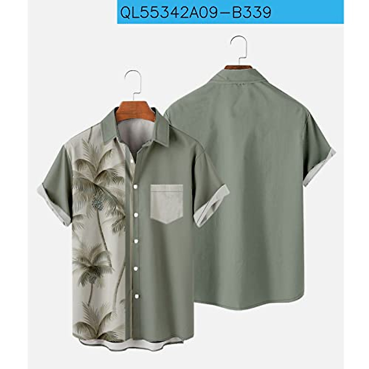 Lastesso Mens Shirts Casual Stylish Summer Beach Clothes for Men Funny Hawaiian Shirts for Men Mens Summer Shirts Casual Mens Big and Tall Dress Shirts Gray S