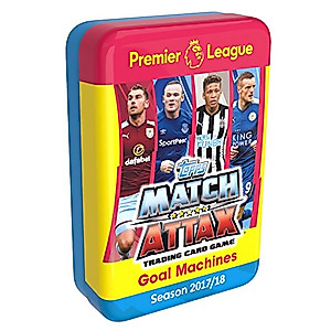 Match Attax 2017-18 Topps EPL Cards - Goal Machines Mega Tin (60 Cards & Limited Edition Gold Card)