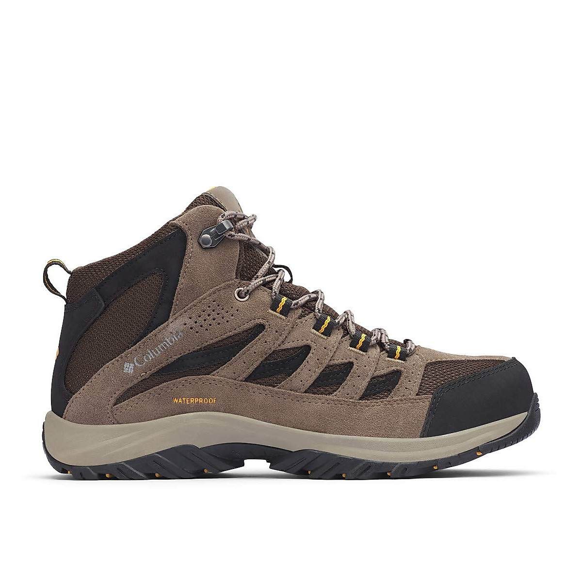 Columbia Men's Crestwood Mid Waterproof, Cordovan/Squash, 10.5