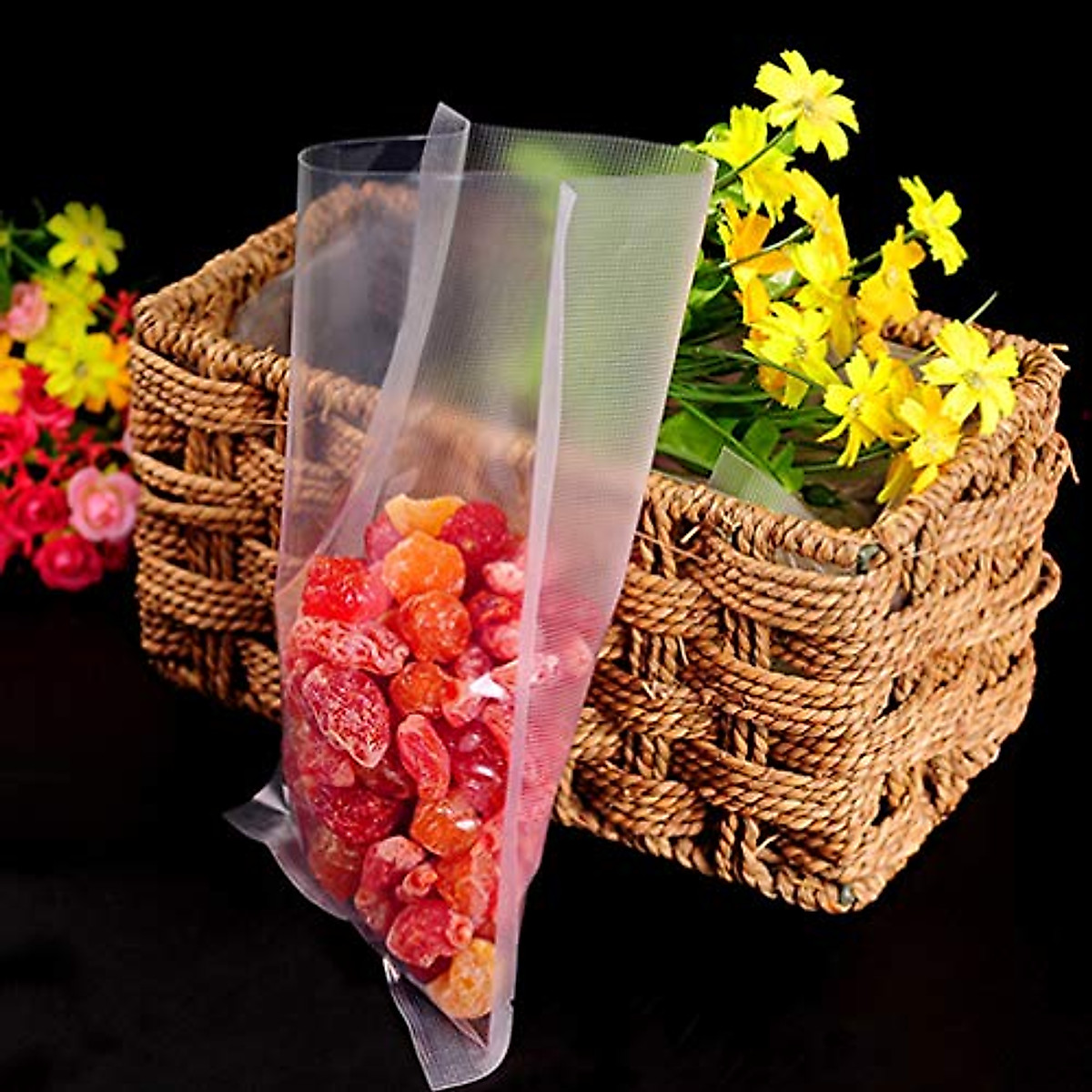 1Pc Vacuum Sealer Bags, 17x500cm Vacuum Sealer Bags Rolls Vacuum Seal Bags Airtight Vacume Saver Heat Seal Bags Vacuum Sealer Rolls for Storage, Meal Prep, Sous Vide