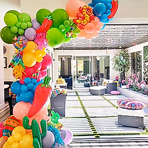 137Pcs Flamingo Tropical Balloon Garland Arch Kit- Luau Hawaiian Party Decorations with Multicolor Pineapple Cactus Foil Balloons for Encanto Fiesta Aloho Moana Themed Birthday Baby Shower Summer Beach Party