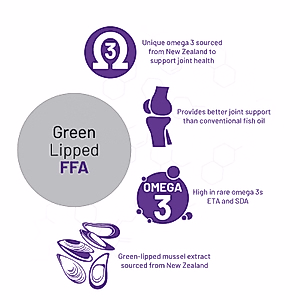 AOR, Green Lipped FFA, Natural supplement to support joint health, 30 Servings (60 Softgels)