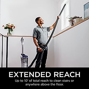 Shark NV141 Navigator Anti-Allergen Plus Upright Vacuum with HEPA Filtration, XL Large Cup Capacity, Dusting Brush, Crevice Tool & Wide Upholstery Tool for Multi-Surface Cleaning, White, 2.9 Qt