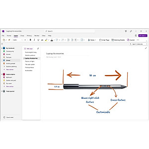 LAZARITE M Pen Grey, Active Stylus for Microsoft Surface, Lenovo Yoga 7i/9i, Flex 5, Hp Envy x360/Pavilion x360/Spectre x360, Stylus Pen with 4096 Pressure Sensitivity, Palm Rejection, Tilt Support