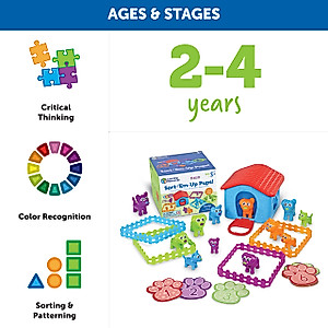 Learning Resources Sort-'Em-Up Pups 28 Pieces, Ages 3+ Sorting & Matching Toys, Educational Toys for Toddlers, Preschool Toys, Toddler Learning Toys
