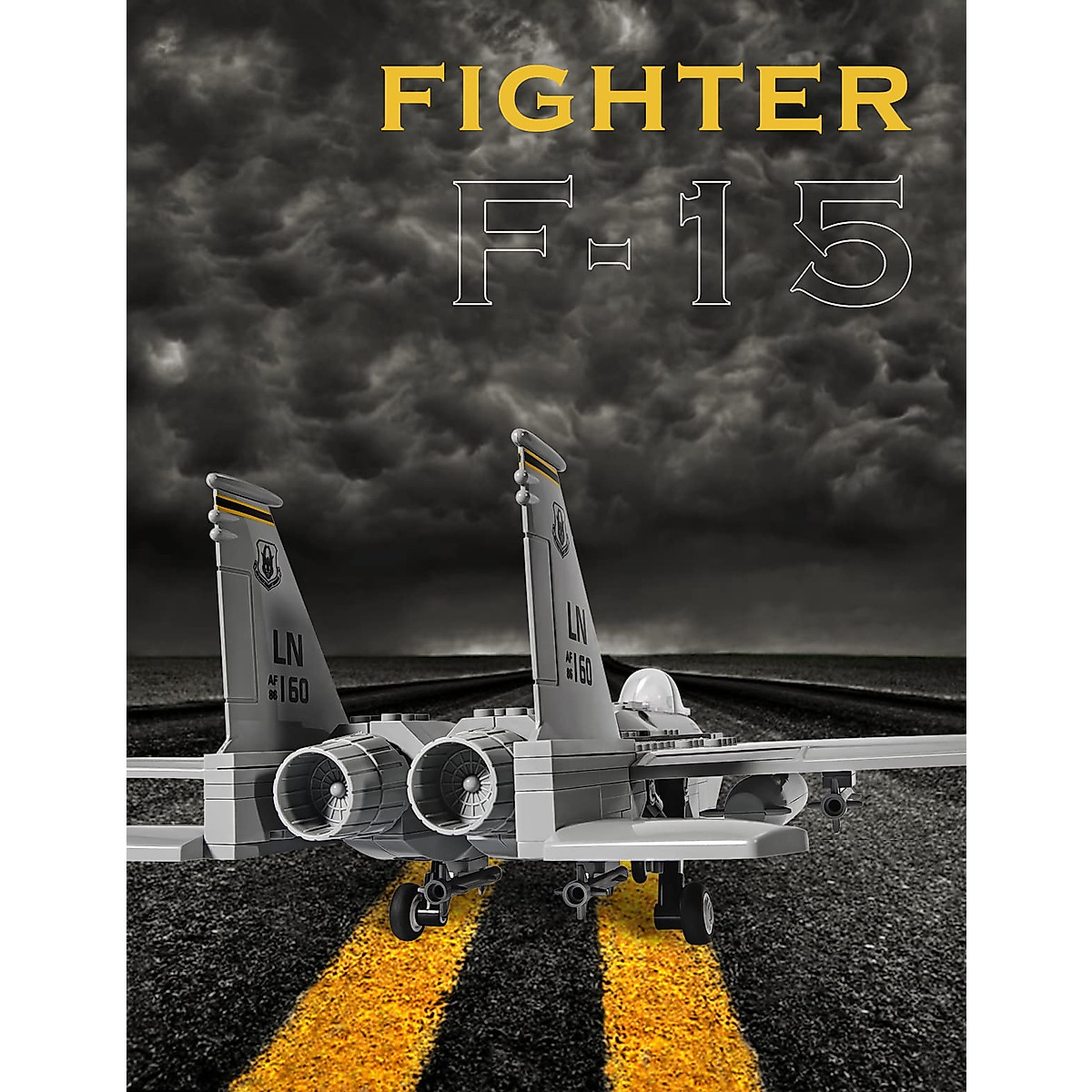 SEMKY Military F-15 Eagle Fighter Jet Air Force Building Block Set (262 Pieces) Toys Gifts for Military Fans and Kid