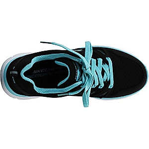 Skechers Women's Summit New World Black/Light Blue Sneaker 10 M US