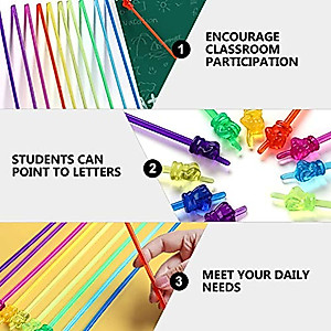 20pcs Mini Hand Pointers Resin Presentation Pointers Handheld Teachers Pointers Teaching Pointers Sticks Classroom Finger Pointer for Elementary School & Kindergarten Teacher