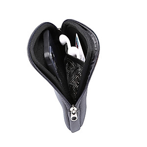 Zippered Neoprene Cell Phone Sleeve Mesh Pocket Pouch for iPhone 16 Plus 15 Plus iPhone 15 14 13 Pro Max 12 Pro Max Google Pixel 8/7 Pro 6 Pro OnePlus 12 11 Moto G Power 2022 (Gray)