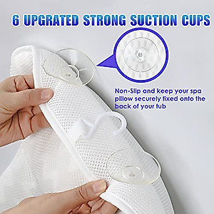 Bath Pillow Luxury Bathtub Pillow, Besititli Ergonomic Bath Pillows for Tub Neck and Back Support, Bath Tub Pillow Rest 4D Air Mesh Breathable Bath Accessories for Women & Men