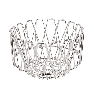 Storage Basket Multivariate Fruit Basket Bowl Countertop Deformable Stainless Steel Fruit Storage Basket Wire Bowl Multipurpose for kitchen Living room bathroom room Dining Room Bedroom or Coffee Shop