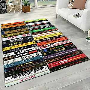 Trendy Hip Hop Rug - Washable Area Rug for Living Room, Bedroom, and Nursery - Durable Carpet for Home Decor - Stylish Rugs for Room Decor and Modern Spaces (6 * 8ft)