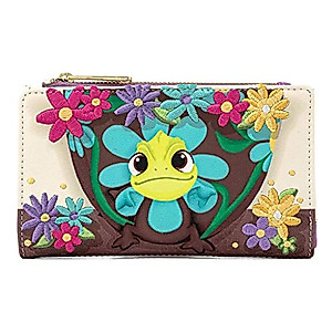 Loungefly Disney Tangled Pascal Flower Faux Leather Flap Wallet