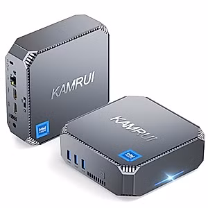 KAMRUI AK2 Plus N100 Mini PC with Windows 11, 16GB DDR4 RAM 512GB SSD Mini Desktop Computers, Supports Dual 4K Displays for Home School Office