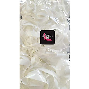 Twelve (12) Pure White Curly Bows - Dazzling Glossy Gift Bows Elegant Bouncy Easy