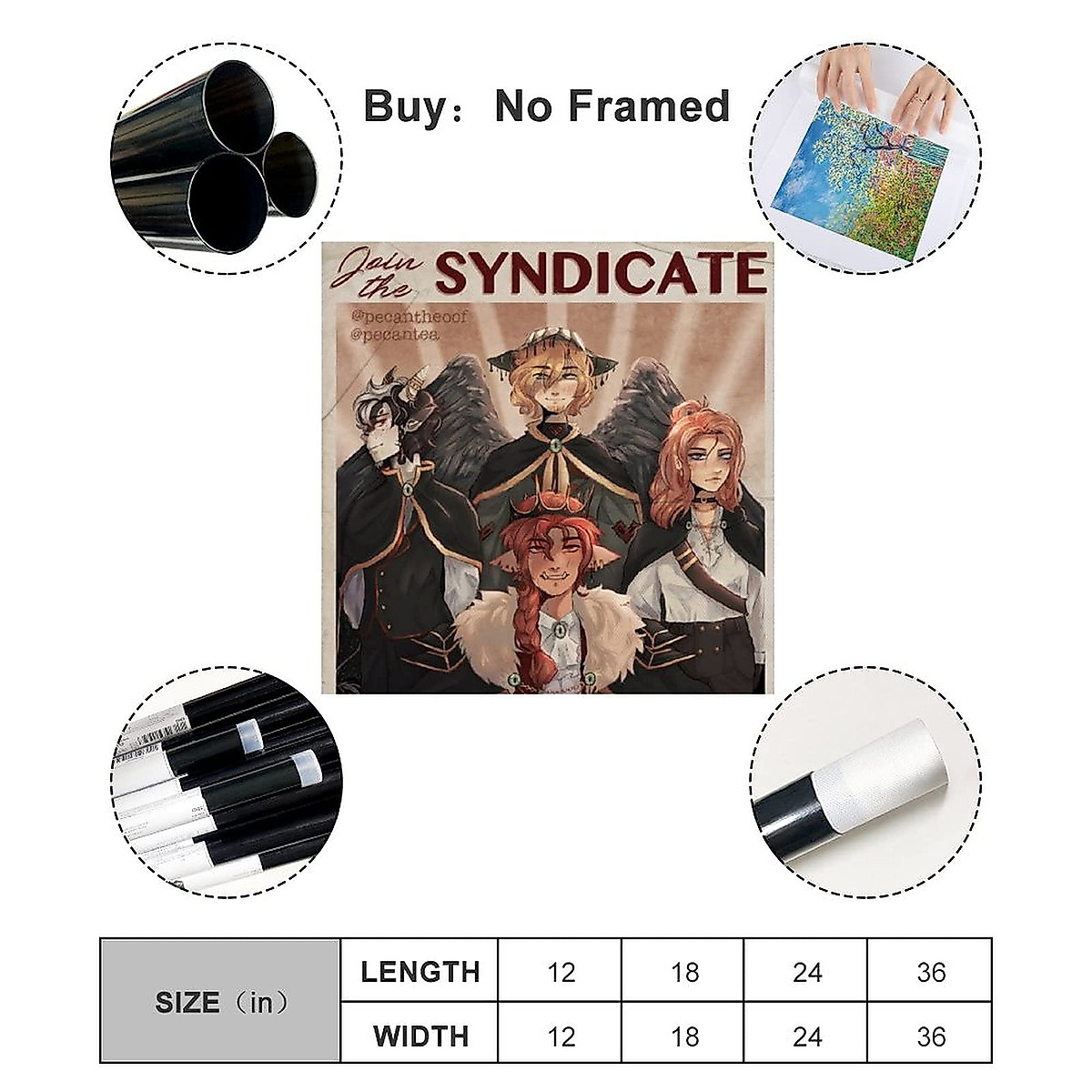 ZHDP Anime Dream SMP Dream Poster Poster Decorative Painting Canvas Wall Art Living Room Posters Bedroom Painting 16x16inch(40x40cm)