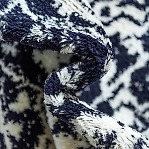 Rugs.com Arlington Collection Rug – 10' x 14' Blue Medium-Pile Rug Perfect for Living Rooms, Large Dining Rooms, Open Floorplans