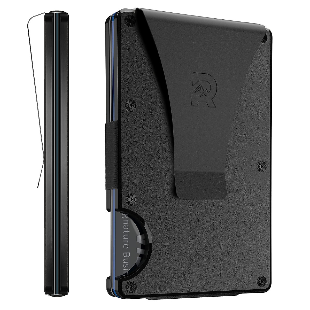 Ridge Wallets for Men - Slim Minimalist Wallet For Men, Front Pocket Wallets for Men, RFID Wallet For Men - Card Holder Wallet (Matte Black Titanium)