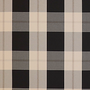 RSH DECOR: Tufted U-Shape Wicker Seat Cushions Set of 2 | 22” x 22” | Water-Resistant Spun Fabric | Outdoor Chair Cushions for Patio Furniture | Branson Pewter Plaid