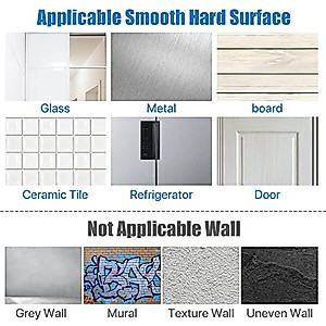 Ginmino Adhesive Wall Hooks Transparent Self Adhesive Hooks Stainless Steel Waterproof and Oilproofm,Suitable for Bathroom Kitchen,20 Pack