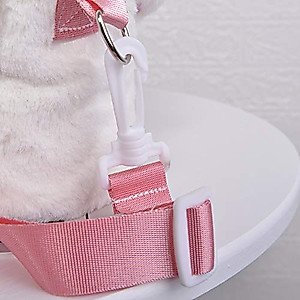 ChezMax Penguin Vacuum Thermos Stainless Steel Water Bottle Travel Mug Flask for Daily Life 9.5oz Black with Insulated Sleeve Rabbit Warm Cover, Rabbit White