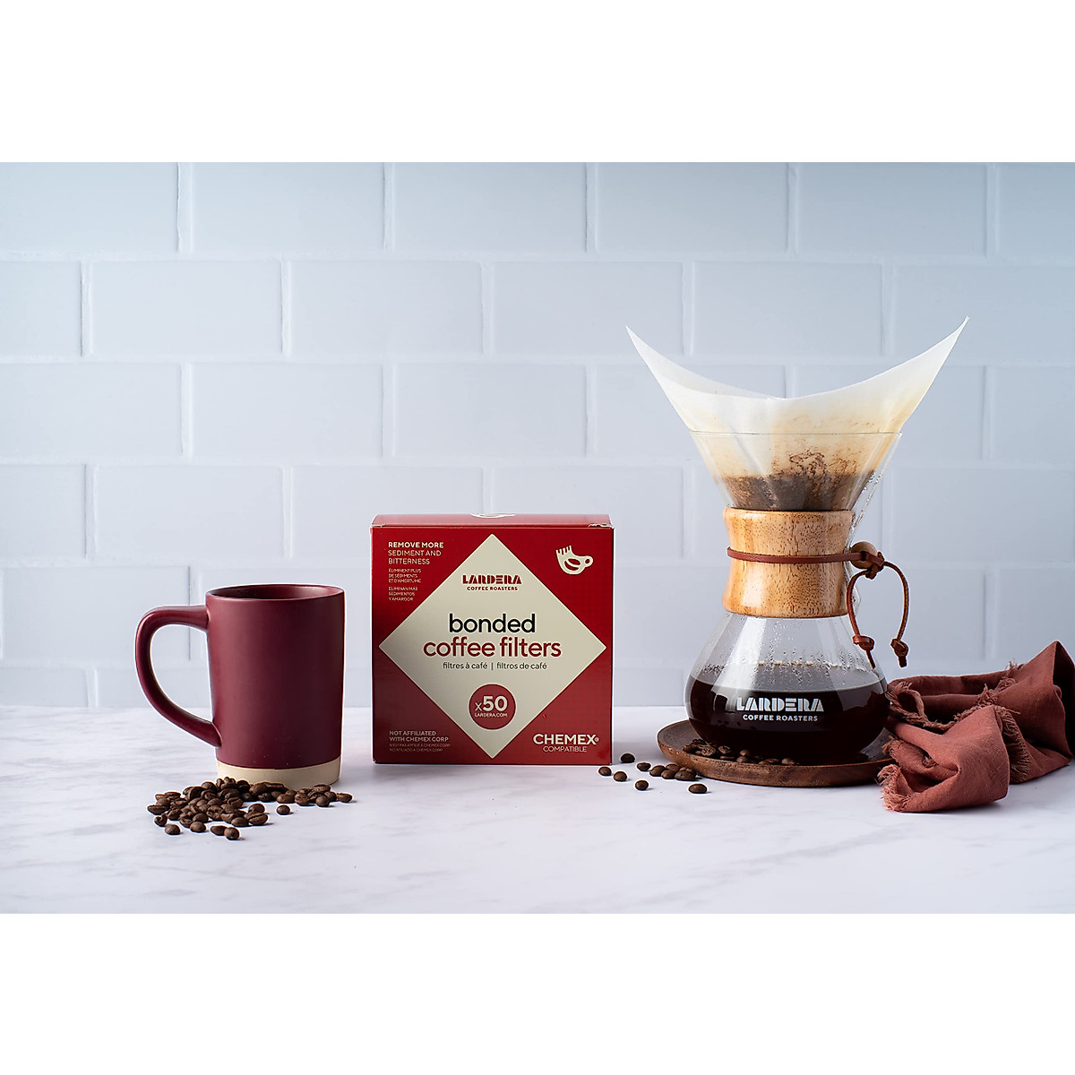 Chemex-Compatible Bonded Coffee Filters for Chemex Coffee Maker (100 filters)