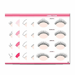 Jegapluso 20 pcs Eye Shaped Practice Sponges and 5 Sheets Lash Mapping Exercise Cards for Eyelash Beginners Lash Extension Supplies