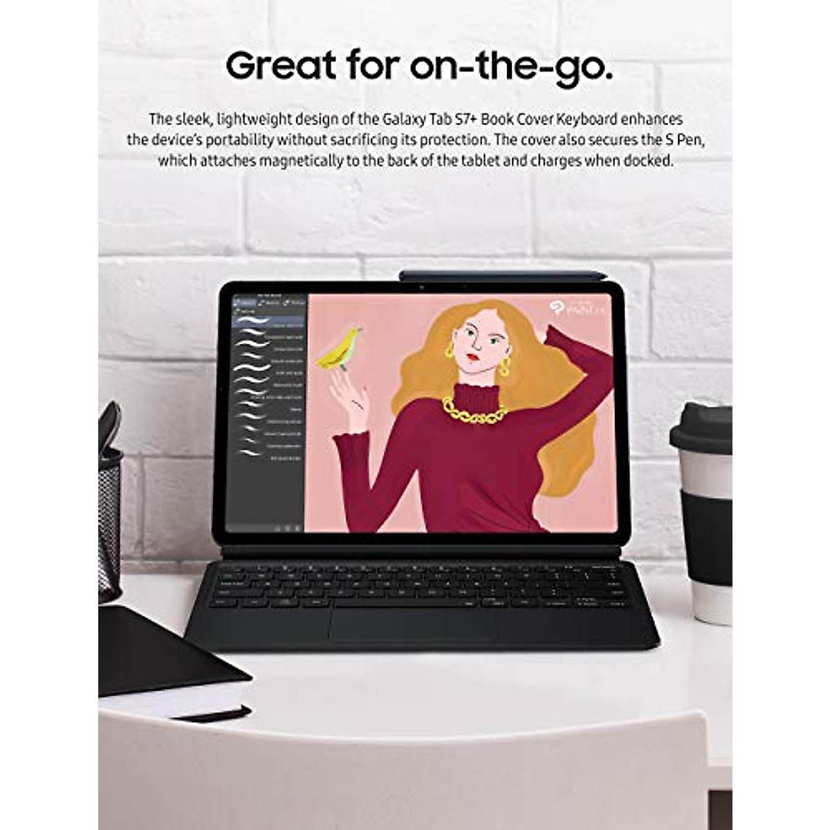 SAMSUNG Galaxy Tab S7+ Keyboard, Black