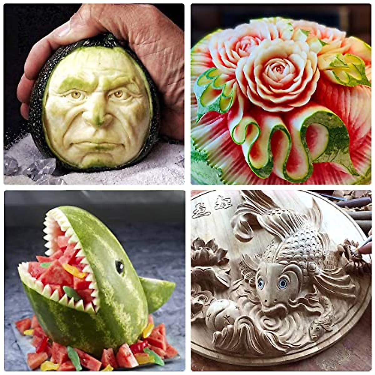 Craft Knife Set, Precision Exacto Utility Art Pumpkin Wood Carving Hobby Knife Blades Making Set Kit, 2 Pc with 14 Blades