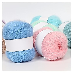 50g/Ball Mohair Yarn Cheap Knitting Crochet Yarn Soft Wool Yarn for DIY Hand Knitting Sweater Scarf Shawl (Color : 5)