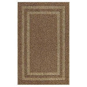 Mohawk Home Alden Sisal Geometric Border Tan 2' 6" x 3' 10" Area Rug Perfect for Living Room, Dining Room, Office