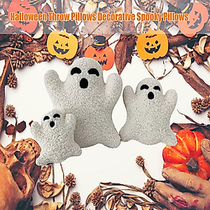 PTAEXCEL Ghost Pillow, Cute Ghost Plush Ghost Shaped Pillow, Ghost Decorative Throw Pillow, Ghost Spooky Pillows, Ghost Stuffed Animal for Sofa Bed Holiday Party Children Gift.