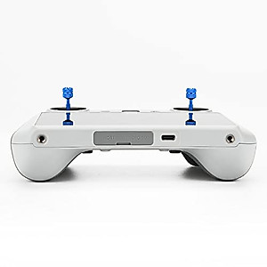 2 Pairs Mini 3 Pro/Mini 3 Controller Sticks for DJI RC, Aluminum Alloy Remote Control Joysticks, Rocker Replacement Parts for DJI Mini 3 Pro/Mini 3 Accessories (Red & Blue)